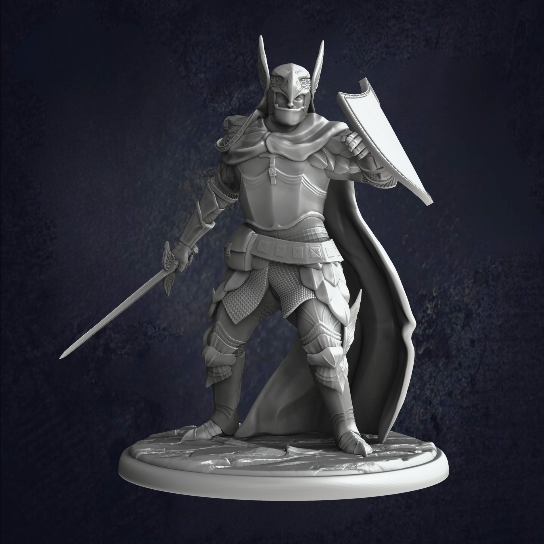 RPG Miniature: Male Human Paladin Sergeant Silus – DM Stash – The Print ...