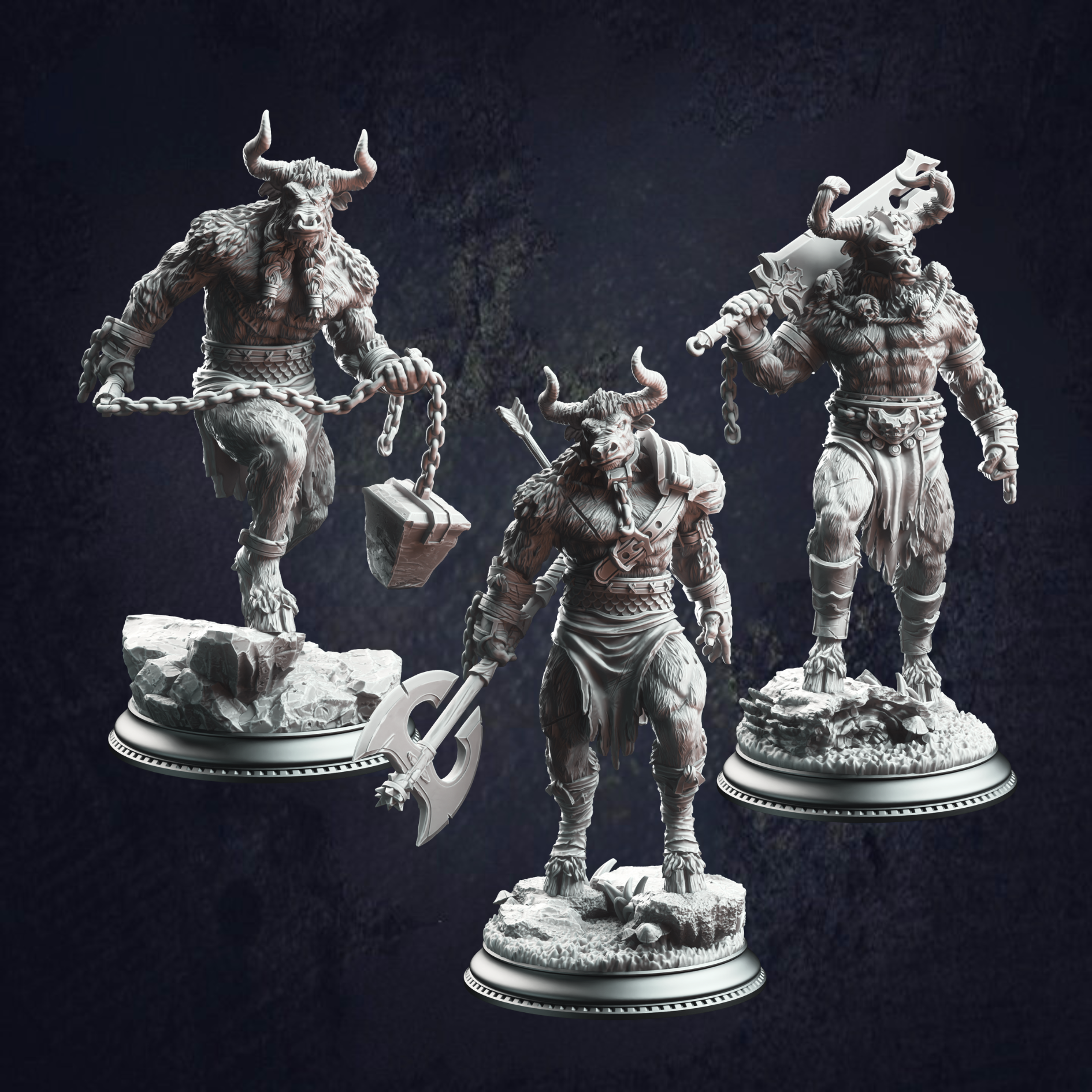 Labyrinth Minotaur Warriors | RPG Miniatures for DnD & Tabletop – The ...
