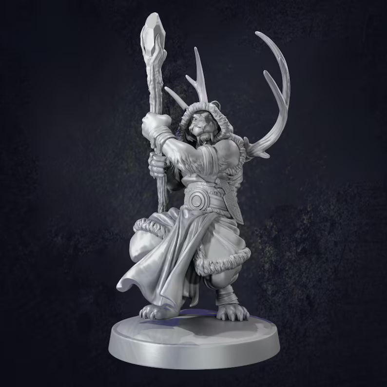 Tigerfolk Sabretooth Druid Miniature | 3D Printed DnD Resin Mini – The ...