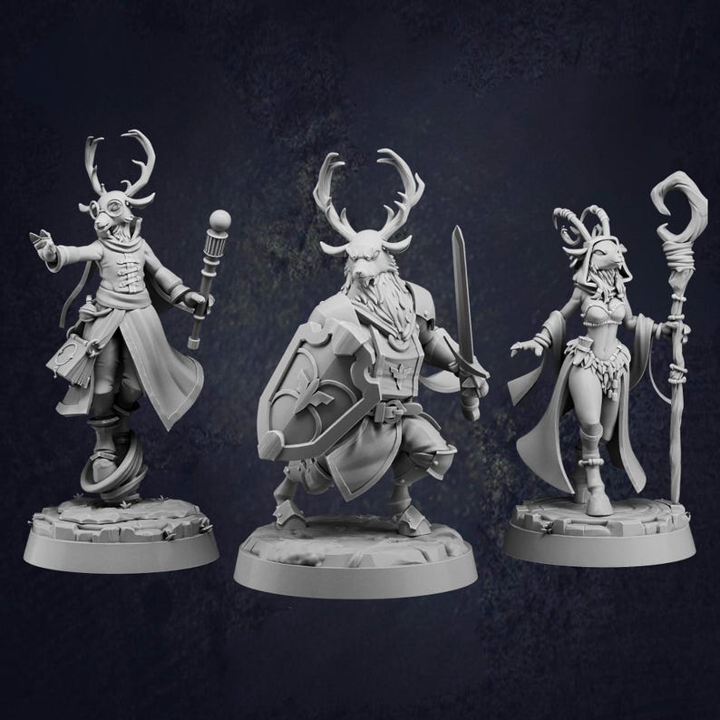 Deerfolk Guardians Miniatures | DnD Forest Protectors for RPG – The ...
