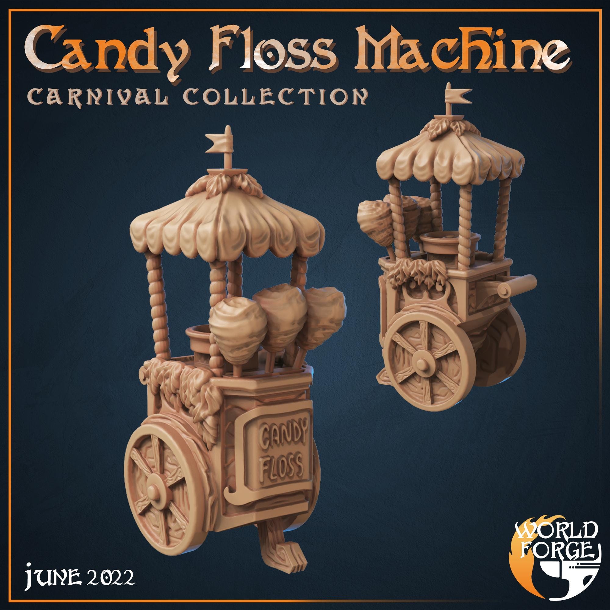 Carnival Candy Floss Cart Terrain | DnD & RPG Fairground Scenery – The ...