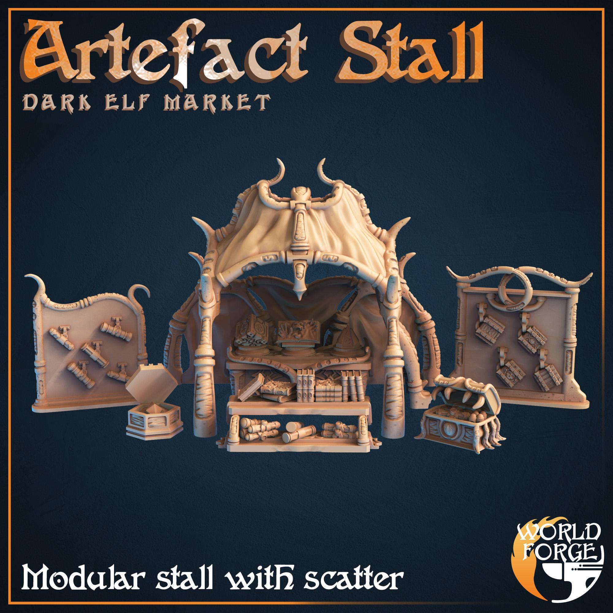 Dark Elf Market – Artefact Stall | RPG Terrain for DnD & Tabletop Games ...